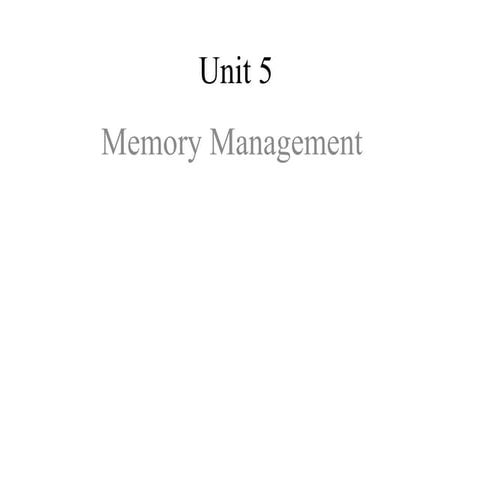 OS UNIT 5 operation system memory management.pptx