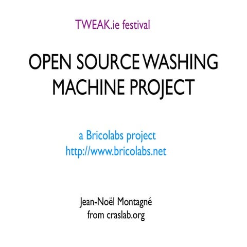 Open Source Wash Machine | PDF