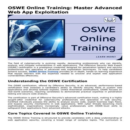 OSWE Online Training_ Master Advanced Web App Exploitation.docx