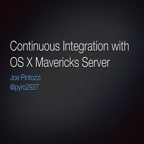 OS X Mavericks Server CI | PDF