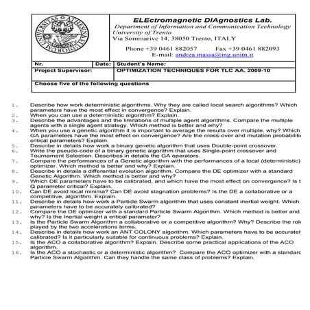 O T Questions2009 2010 | PDF