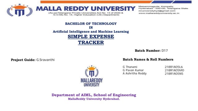 Daily Expense Tracker | PPTX
