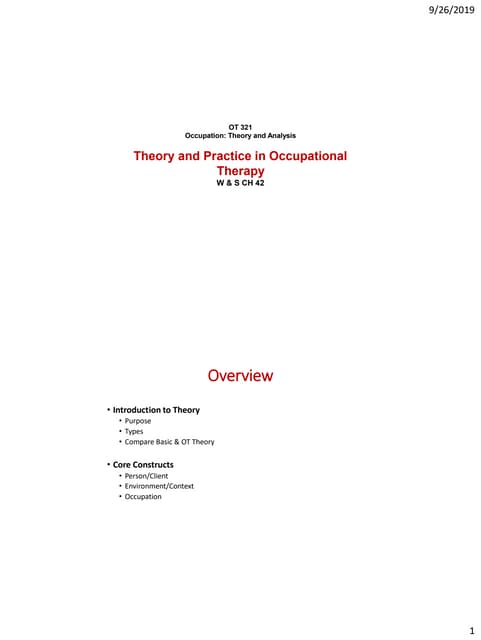 Occupational Therapy Practice Framework- American Occupational Therapy ...