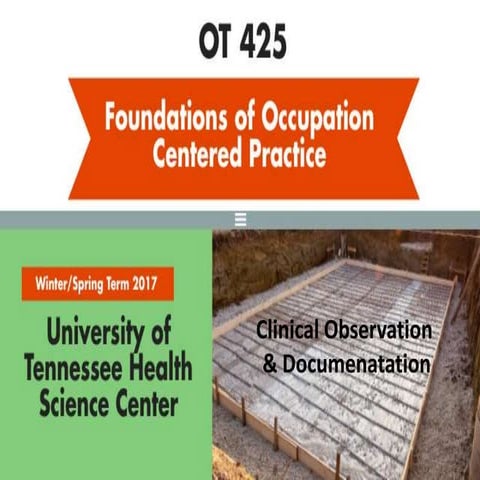 OT 425 intro to clinical obs & documentation | PPTX