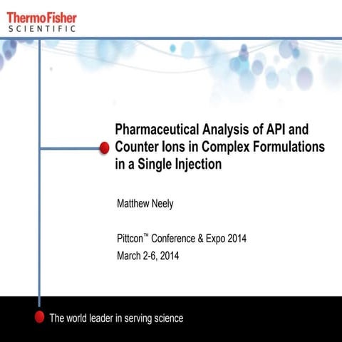Chromatography: Pharmaceutical Analysis of API and Counter Ions in ...