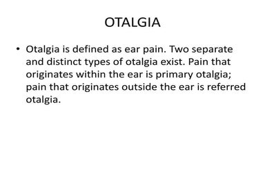 Otalgia