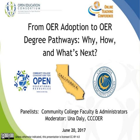OTC 2017: From OER Adoption to OER Degrees | PPTX | Education industry ...