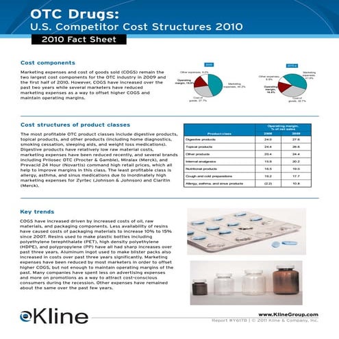 OTC Drugs: Competitor Cost Structures 2010 US - Fact Sheet | PDF