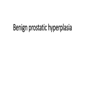OTC Medications - Benign Prostatic Hyperplasia (BPH) | PDF