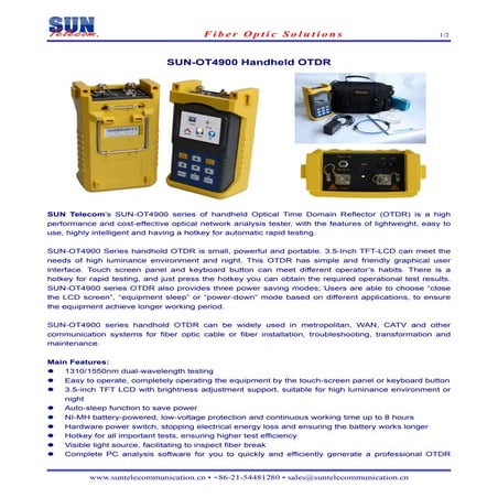 Sun Vfl250 Visual Fault Locator | PDF