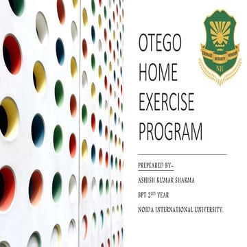 Otego home excercise program | PPTX