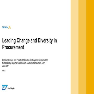 Leading Change and Diversity in Procurement | PPTX