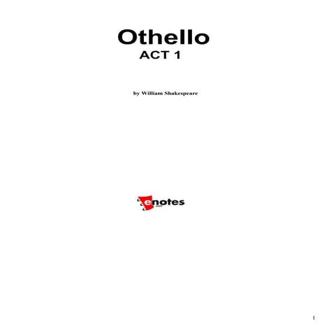 Othello Act I | PDF