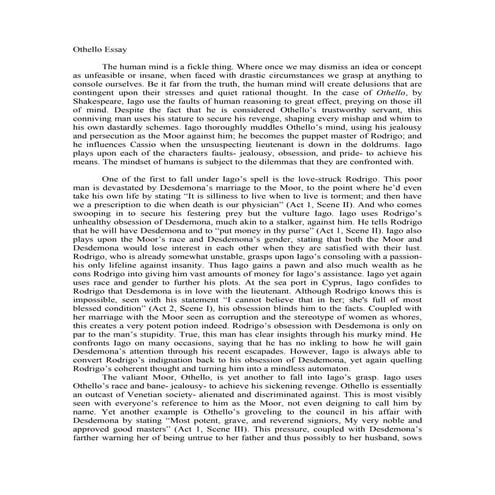 Othello Essay | DOC