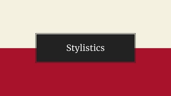 Stylistics - Norm and Deviation. | DOCX