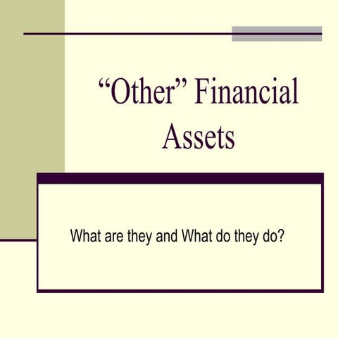Other Financial Assets | PPT