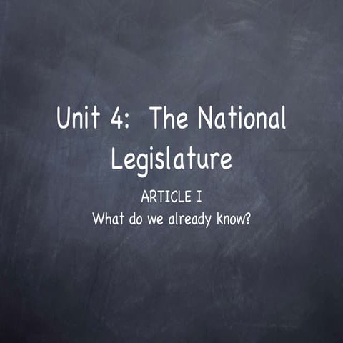Legislative Branch, First Set of Slides | PPT