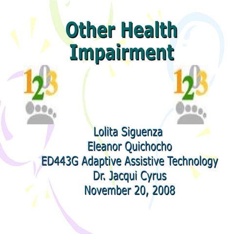 Other Health Impairment #2 | PPT