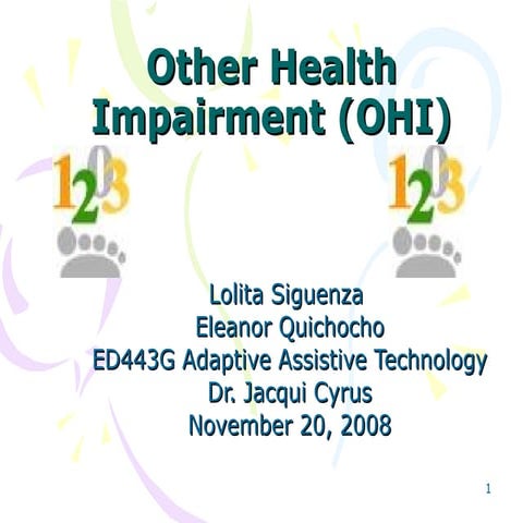 Other Health Impairment #2 | PPT