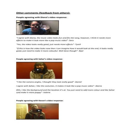 Other comments | DOCX | Music Video | Genres