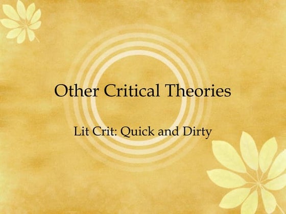 Critical practices by Catherine theories introduction | PPT