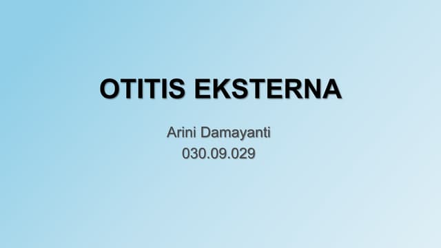 CBD otitis eksterna | PPTX