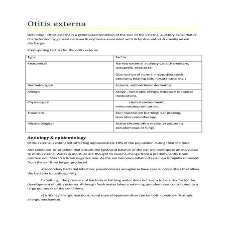 Otitis externa | PDF