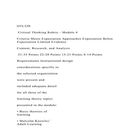 MGT520 Critical Thinking Writing Rubric - Module 10 .docx