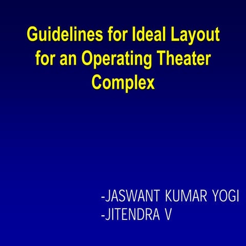 Ot Layouts By Jaswant Medico.ppt in hospital | PDF