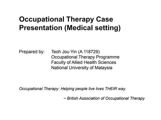 grading activity in occupational therapy | PPTX