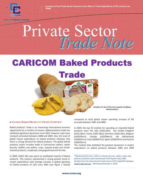 CRNM Private Sector Trade Note Vol.# 10 2010 | PDF