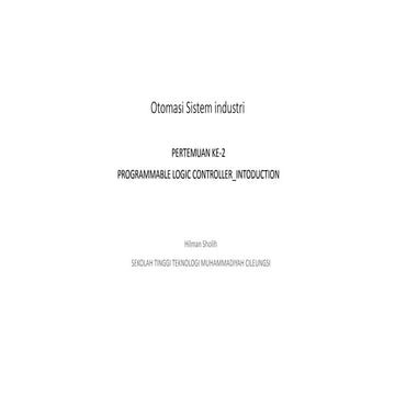 Otomasi industri pertemuan 2 programmable logic controller | PDF