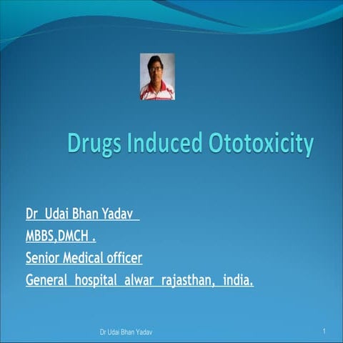 Ototoxicity of drugs. | PPT