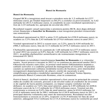 Banci in Romania | PDF