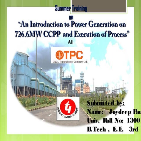 OTPC-Palatana 726.6MW combined cycle power generation | PPT
