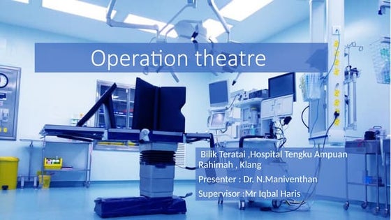 SURGICAL THEATRE DESIGN.pptx | Surgery | Medical Health