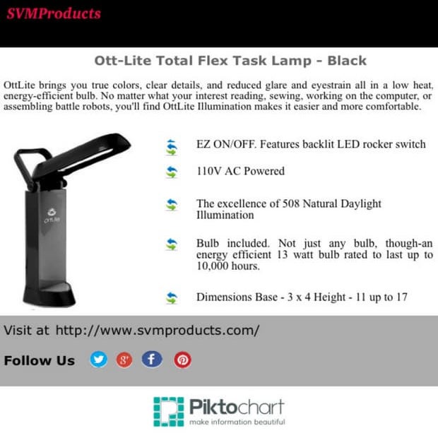 Ott lite total flex task lamp black | PDF