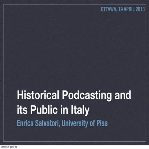 Historical Podcasting | PDF