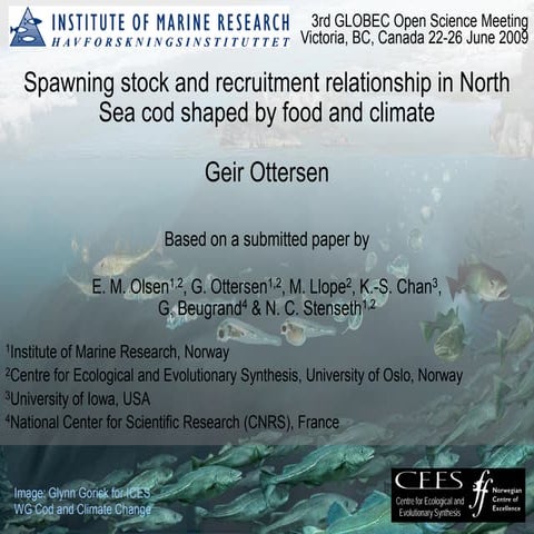 Spawning stock and recruitment relationship in North Sea cod shaped by ...