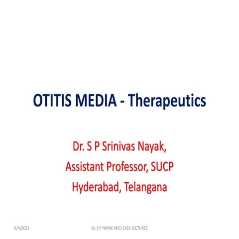 Otitis media basic concepts | PPT