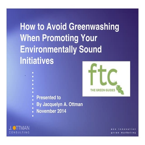 Beware of Greenwashing | PPT