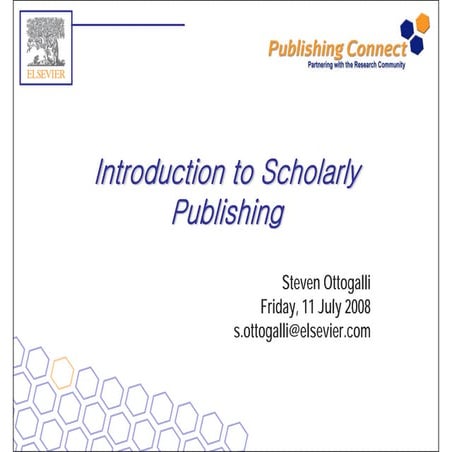 Introduction to scholarly publishing | PDF