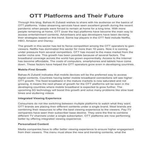 Ott platform | PPTX