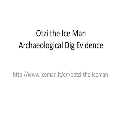 Otzi the Ice Man Artifacts | PPTX