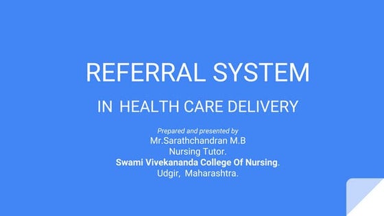 Referral system // Community Referral System | PPT