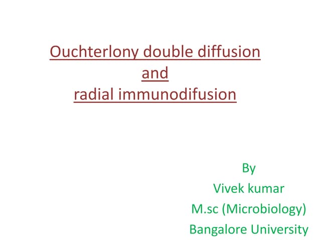 Ouchterlony double diffusion | PPTX