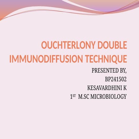 Double immunodiffusion technique | PPTX