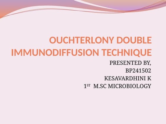 Single Radial Immunodiffusion | PPT