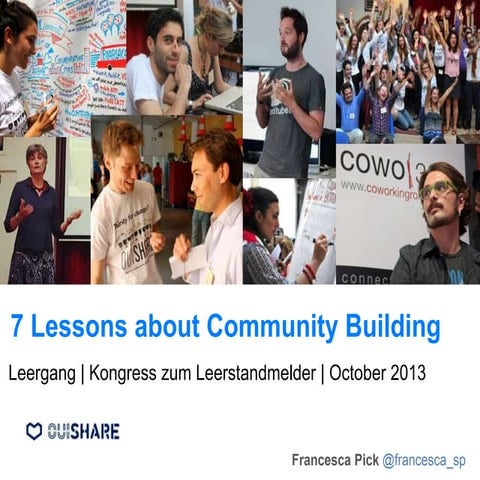 7 lessons about community building | PPTX