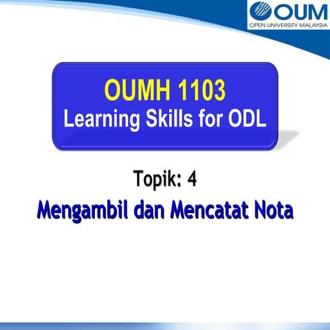 Oumh1103 bm-topik4 | PPT